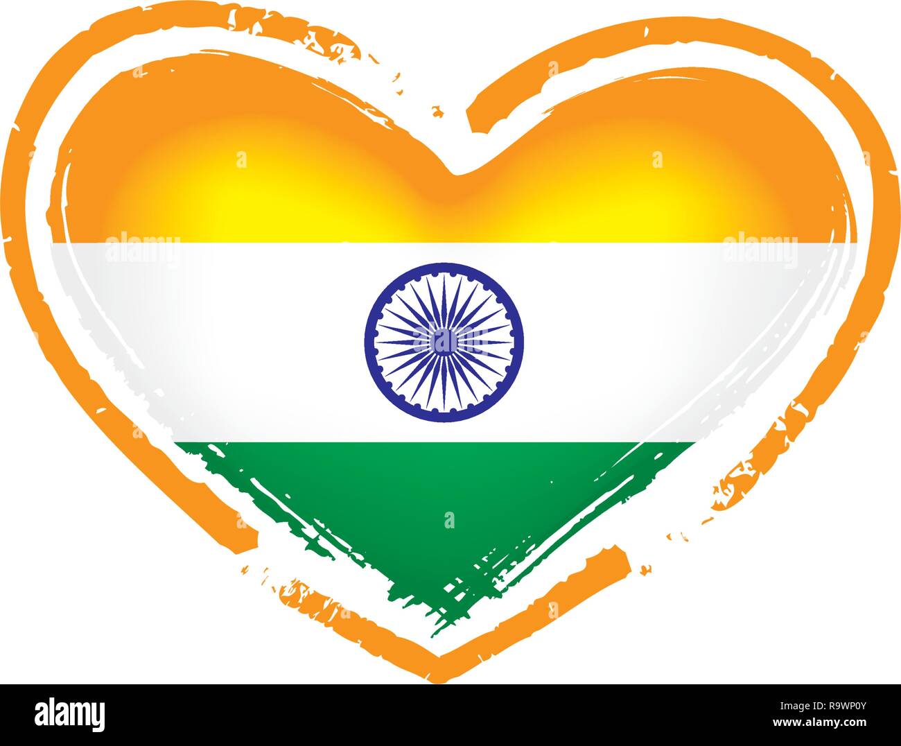 India flag, vector illustration on a white background Stock Vector ...