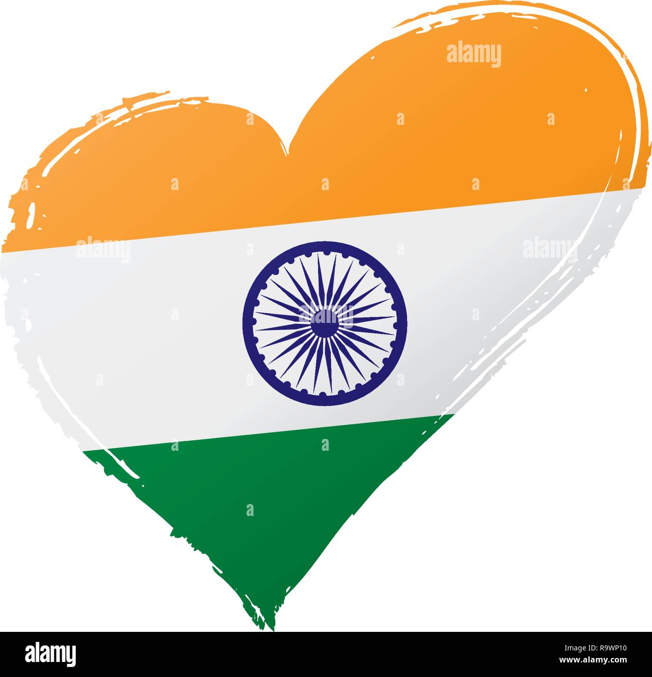 India flag, vector illustration on a white background Stock Vector ...