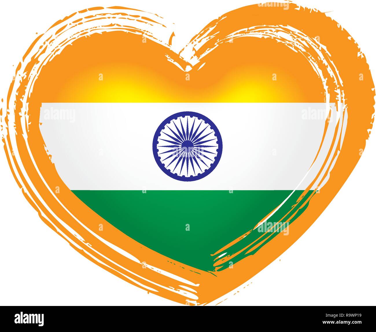 India flag, vector illustration on a white background Stock Vector ...