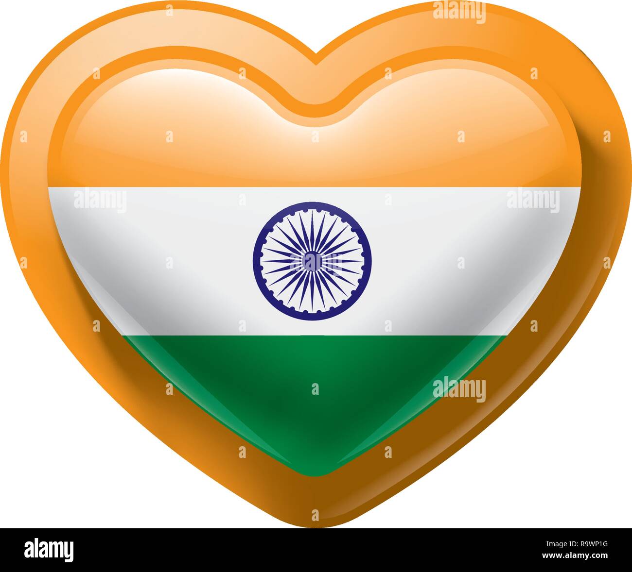 India flag, vector illustration on a white background Stock Vector ...