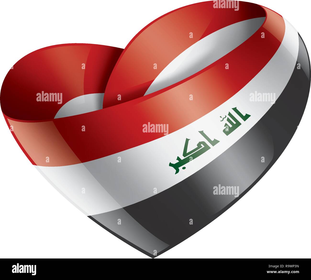 Iraqi flag, vector illustration on a white background Stock Vector ...