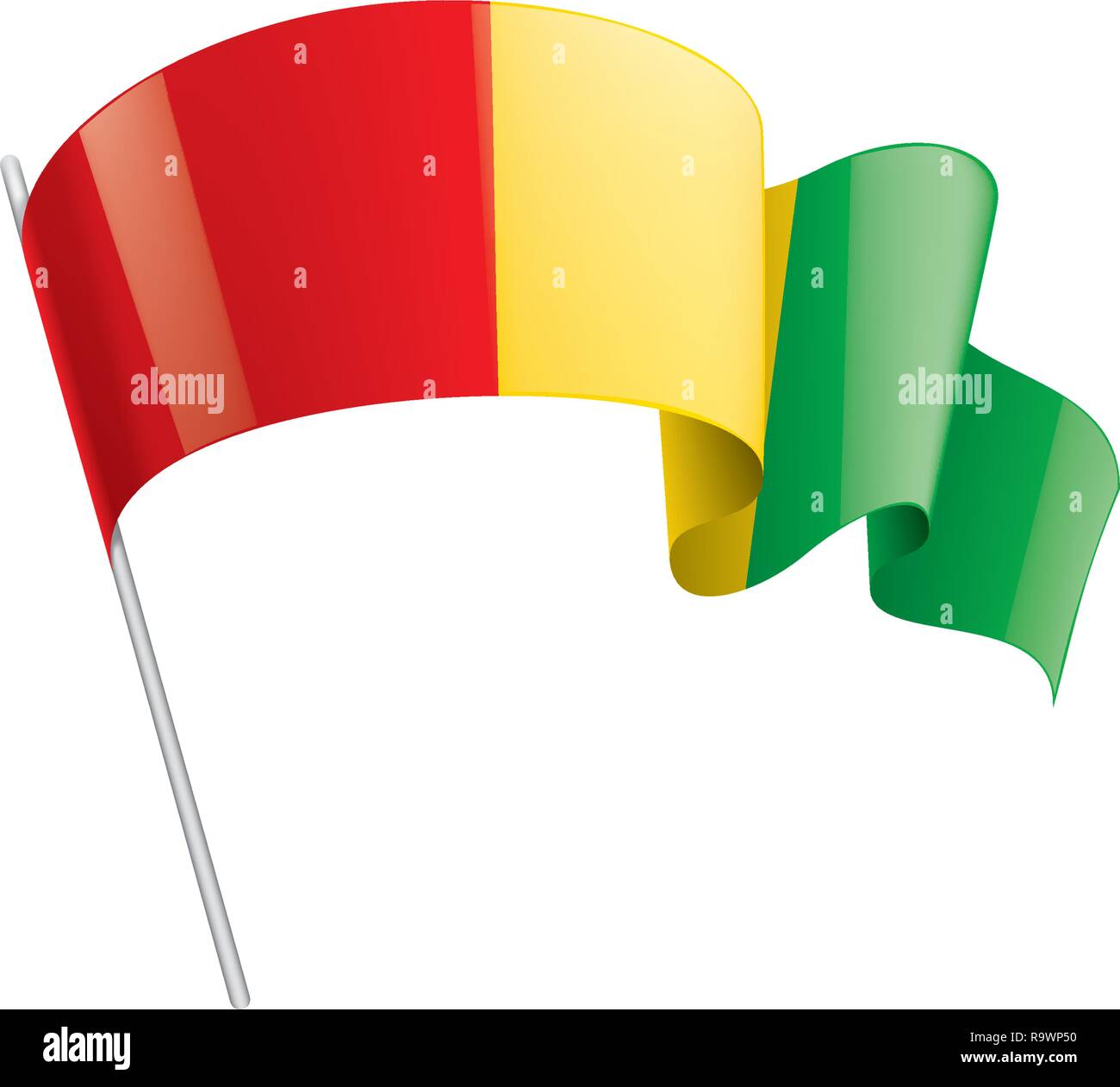 guinea flag, vector illustration on a white background Stock Vector ...