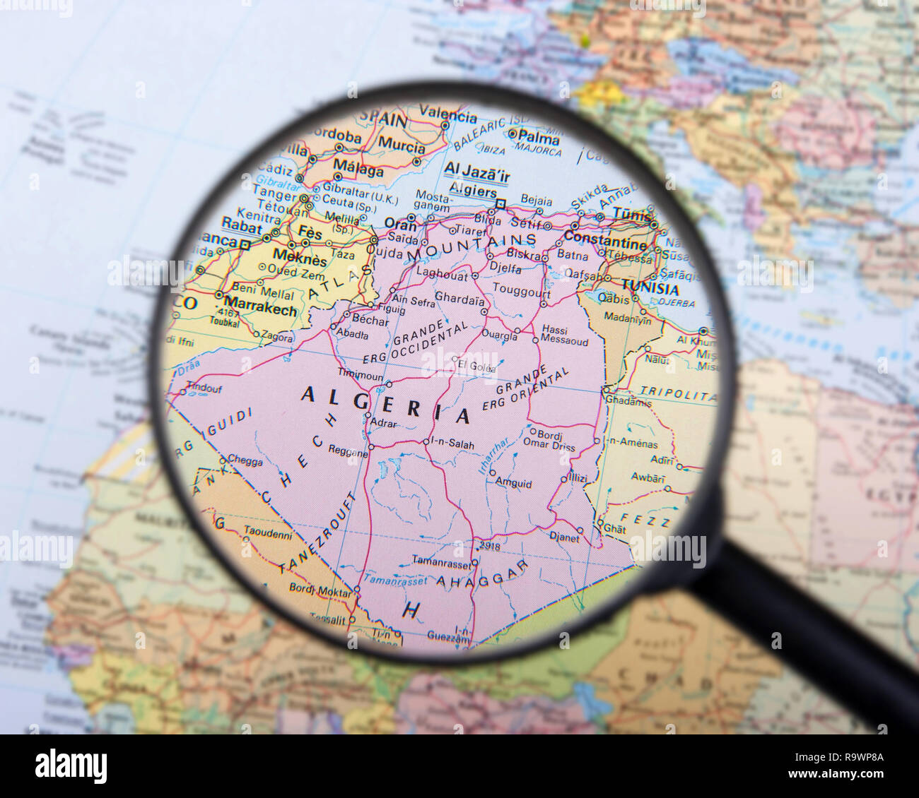 Algeria political map hi-res stock photography and images - Alamy
