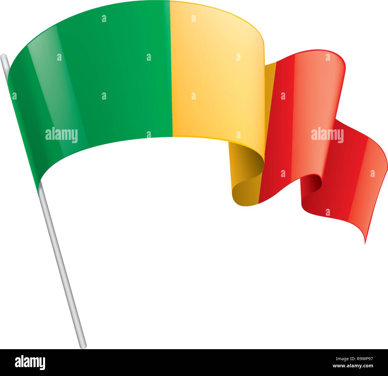 Mali flag, vector illustration on a white background Stock Vector Image ...