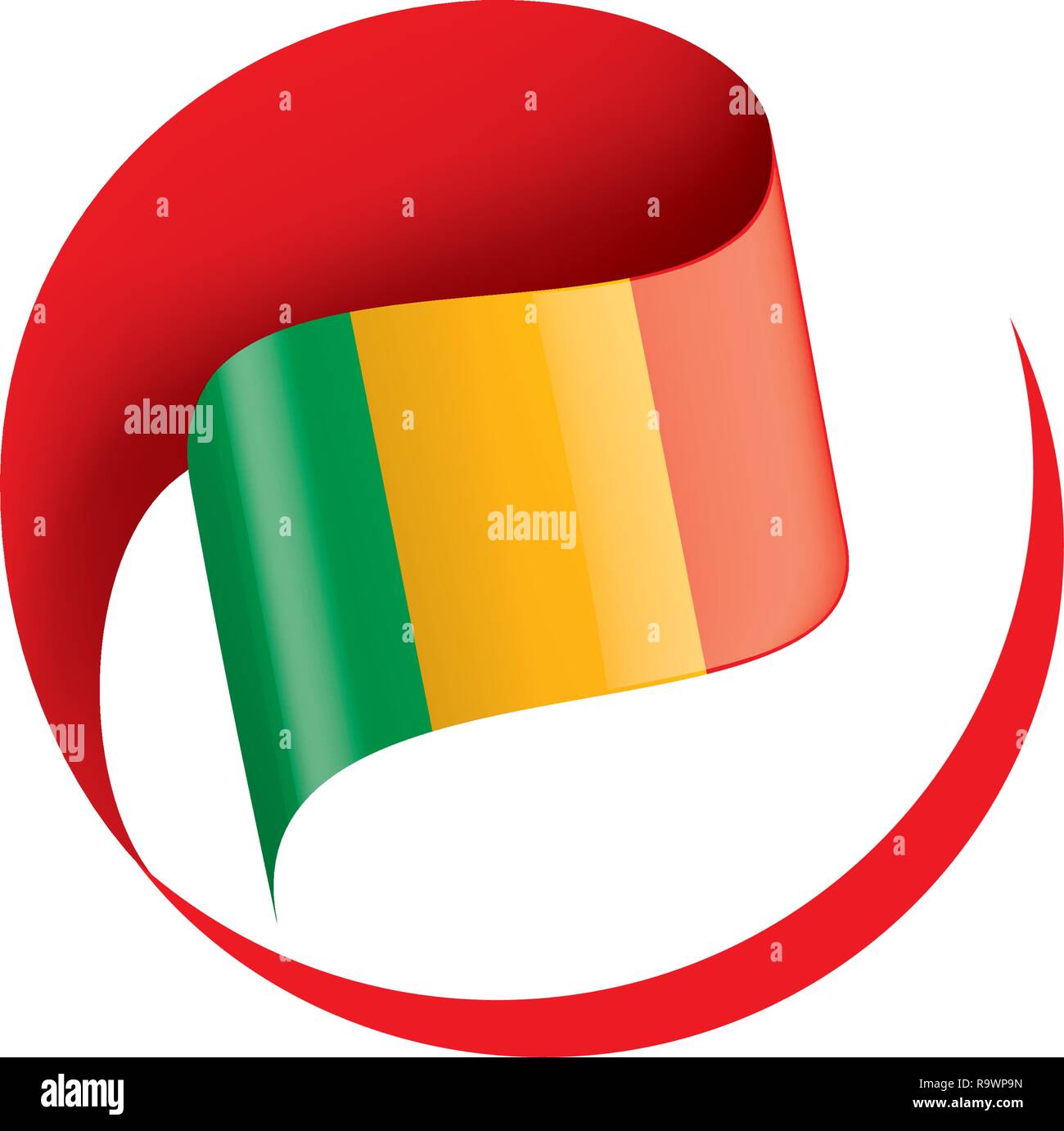 Mali flag, vector illustration on a white background Stock Vector Image ...