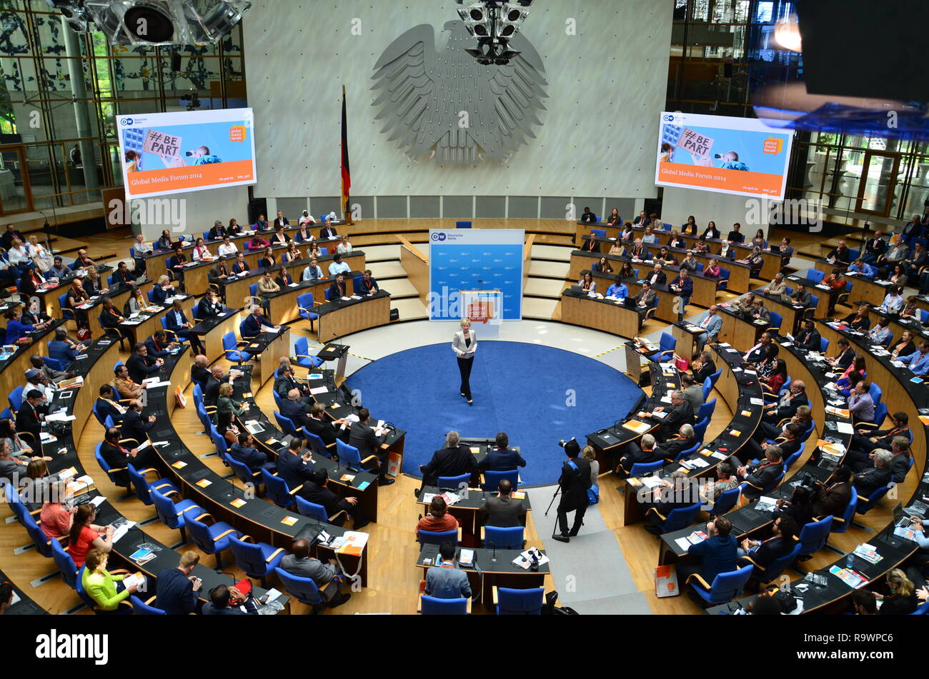 DW Global Media Forum opening ceremony in the old German parliament in ...