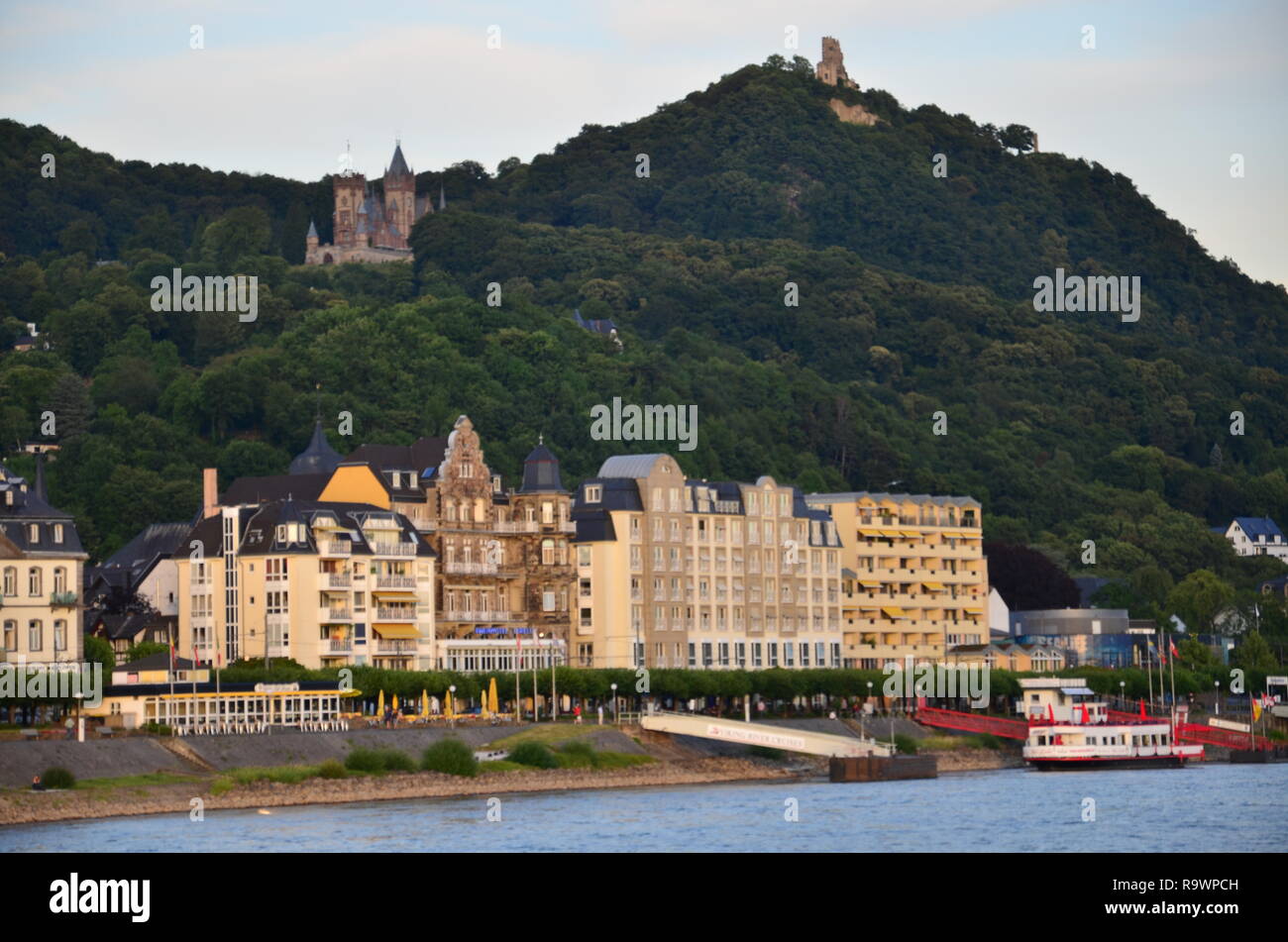 Historic villas and Castles by the river in Bonn, Germany Stock Photo ...