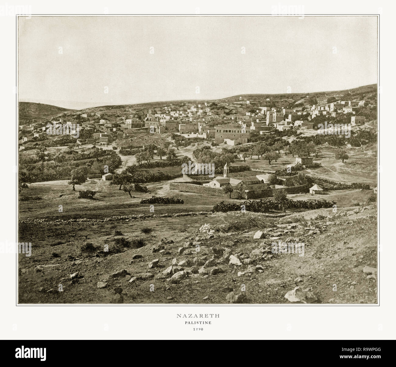 Nazareth, Palestine, Antique Palestine Photograph, 1893 Stock Photo - Alamy