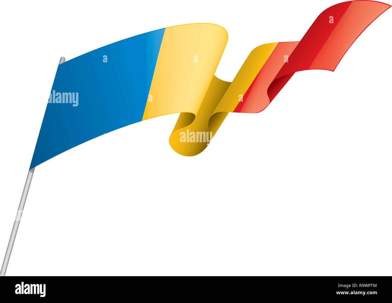 Chad flag wave Stock Vector Images - Alamy