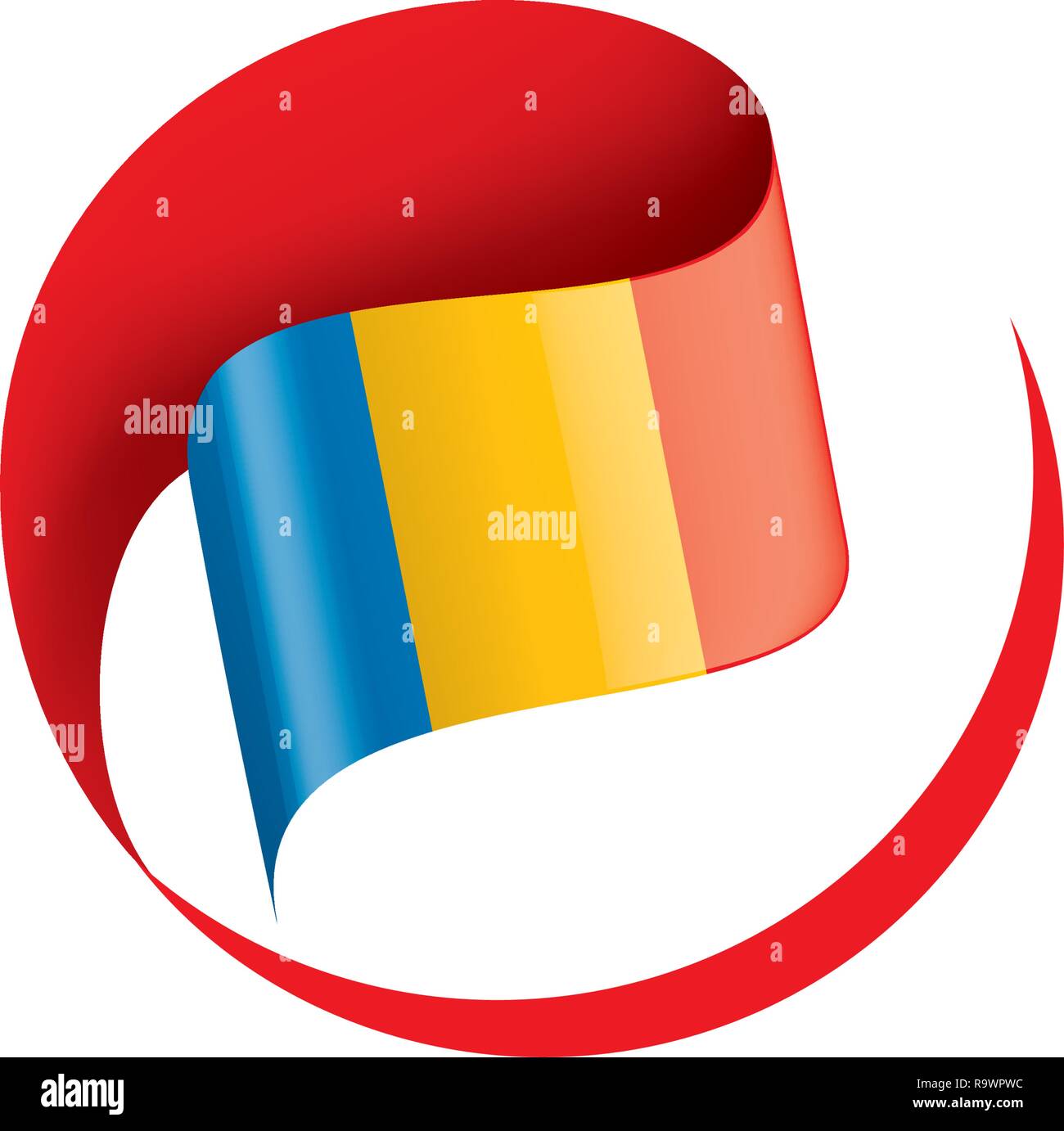 Chad flag, vector illustration on a white background Stock Vector Image ...