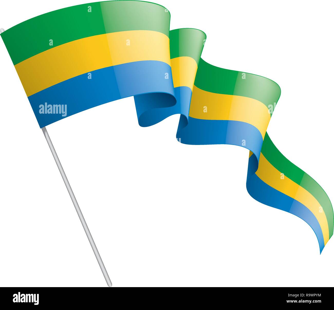 Gabon flag, vector illustration on a white background Stock Vector ...