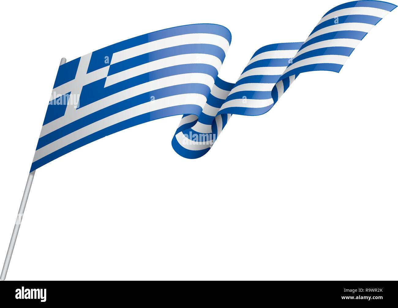 Greece flag, vector illustration on a white background Stock Vector ...