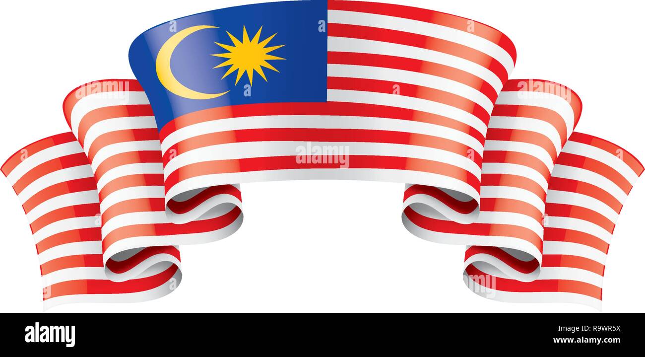 Malaysia flag, vector illustration on a white background Stock Vector ...