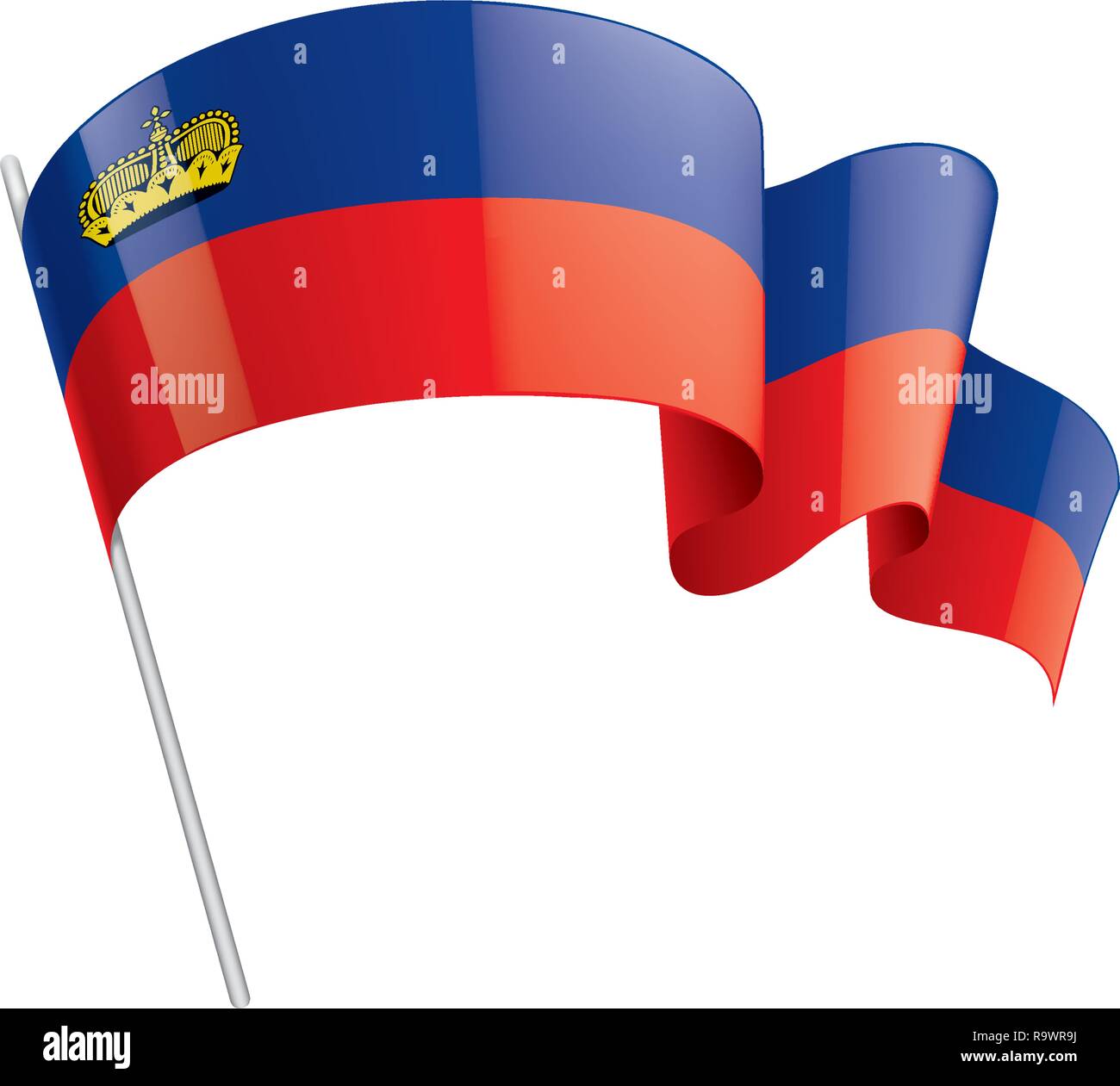 liechtenstein flag, vector illustration on a white background Stock ...
