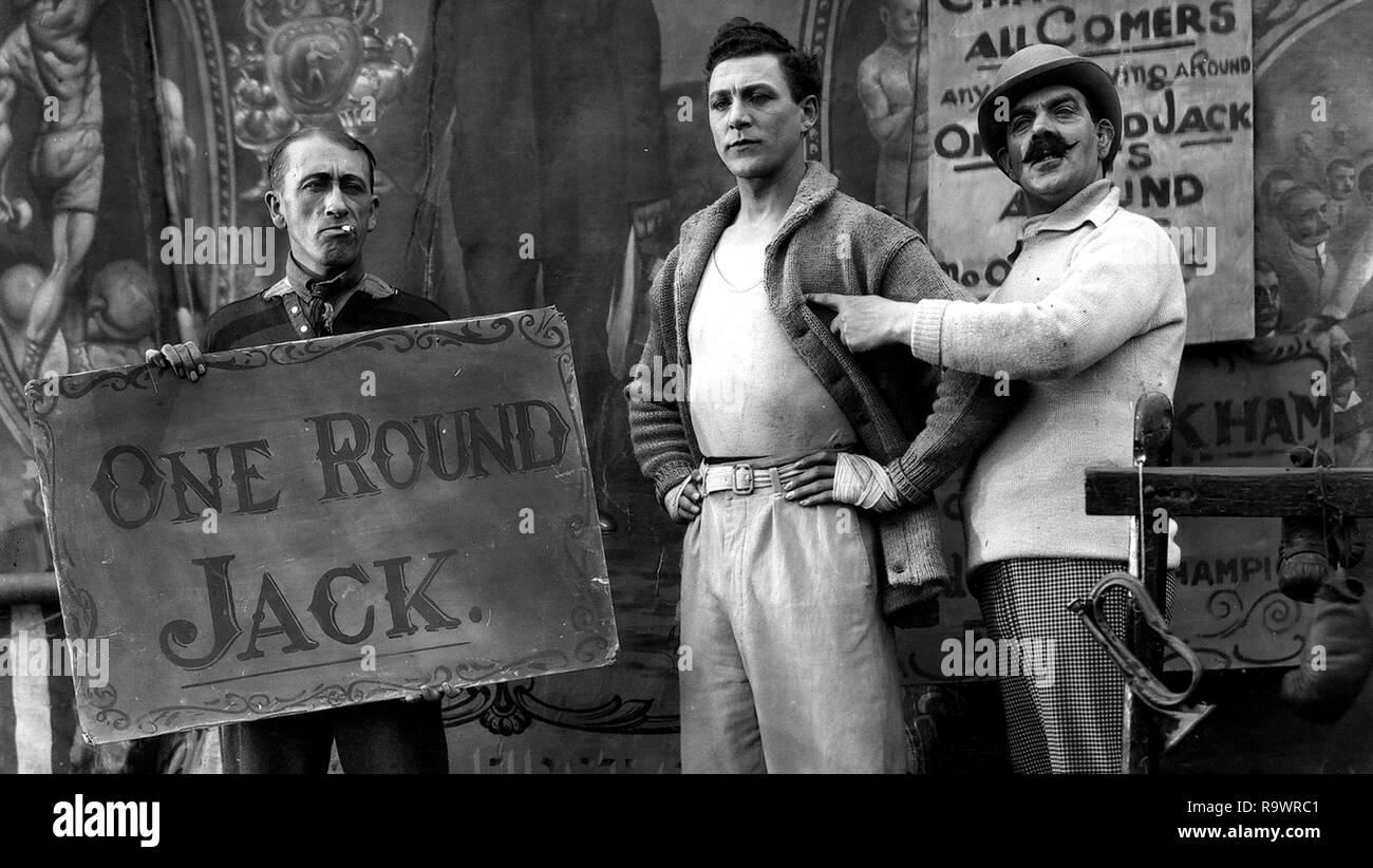 Carl Brisson stars as sideshow boxer "One Round Jack" in Alfred ...