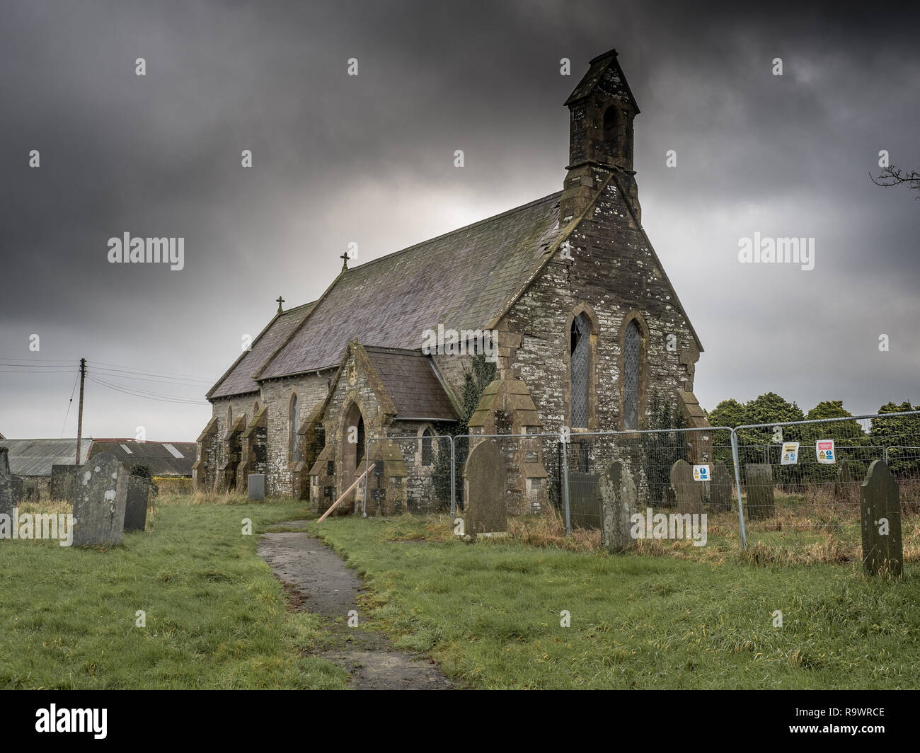Church, Llantood - decaying Stock Photo - Alamy