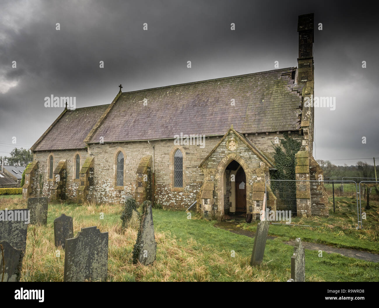 Church, Llantood - decaying Stock Photo - Alamy