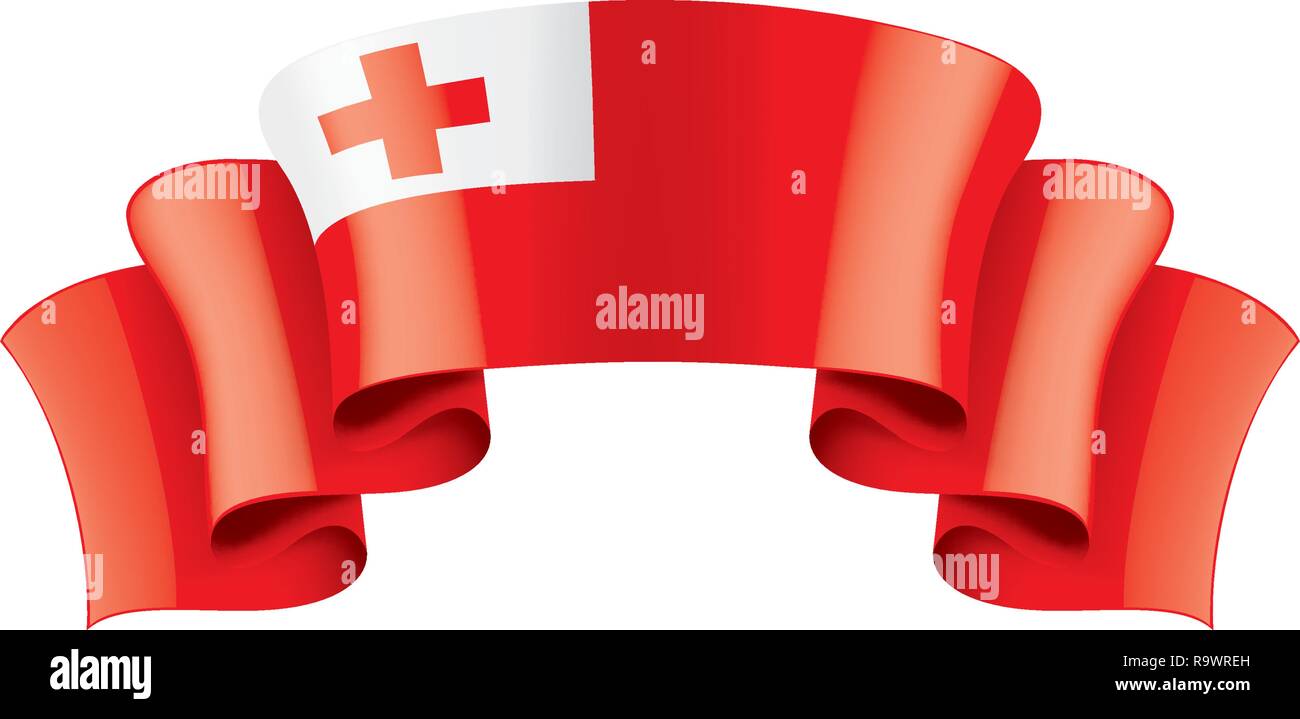 Tonga flag, vector illustration on a white background Stock Vector ...