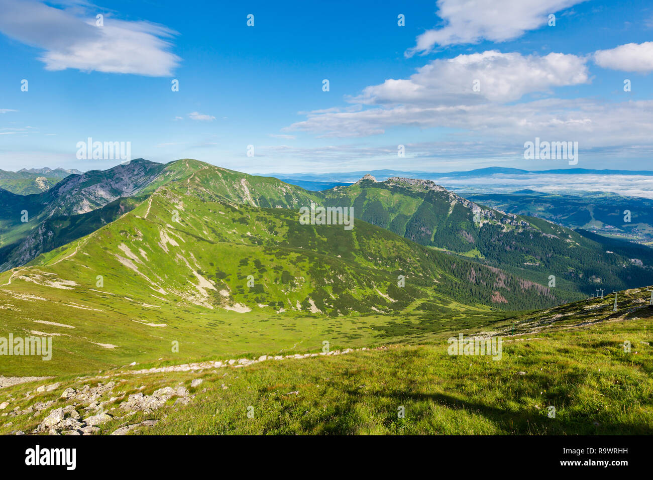 Tatra Mountain, Poland, view to Giewont mount from Kasprowy Wierch ...