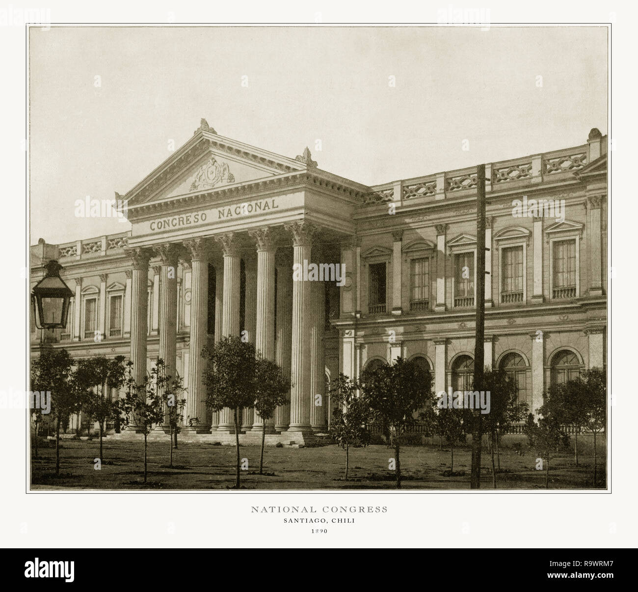 National Congress, Santiago, Chile, Antique New Chile Photograph, 1893 ...