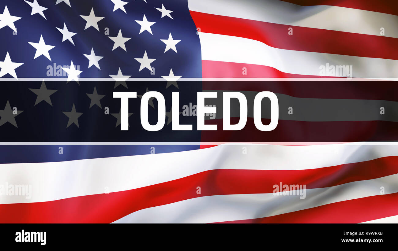 3d flag of toledo city hi-res stock photography and images - Alamy