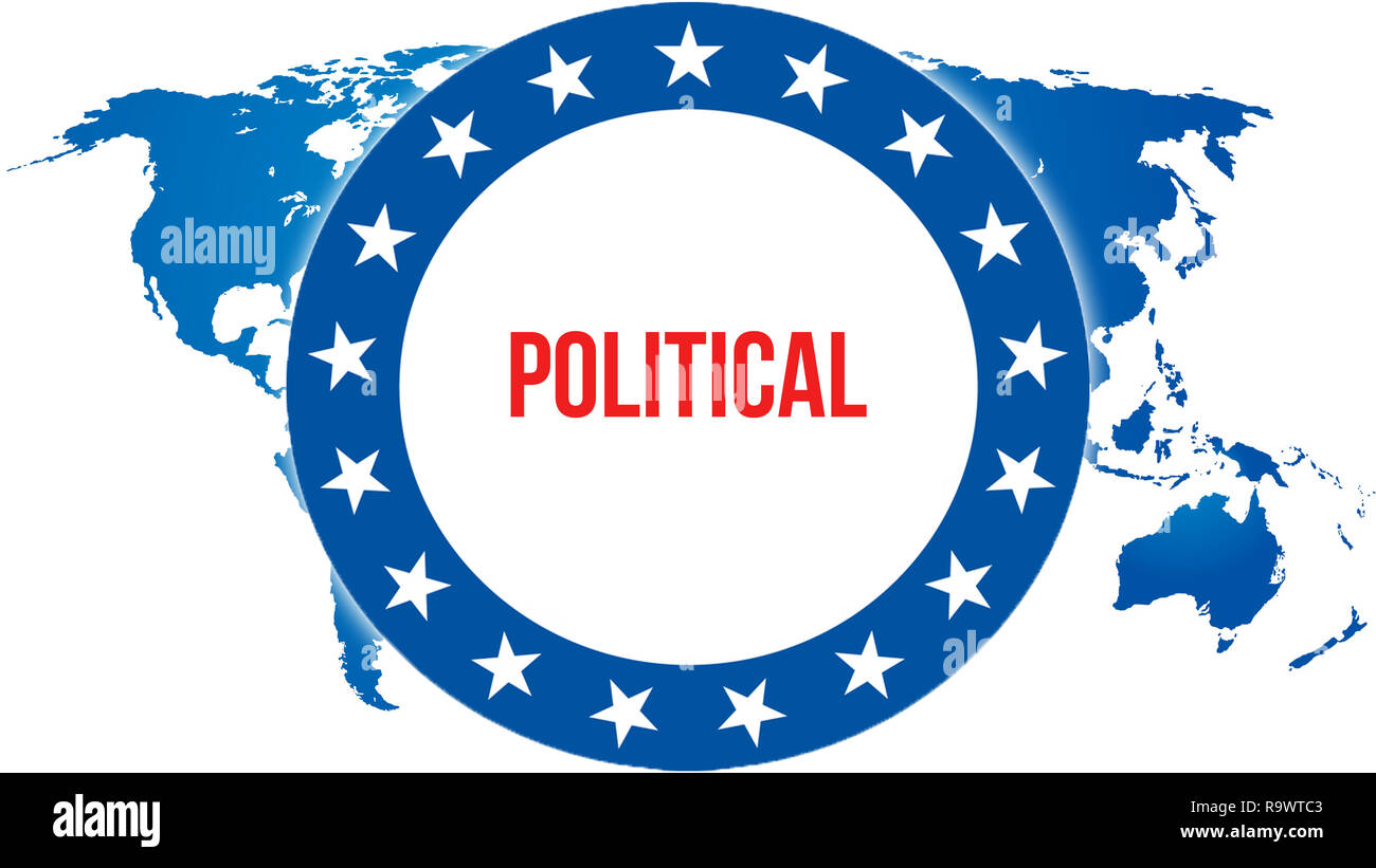 political election on a World background, 3D rendering. World country ...
