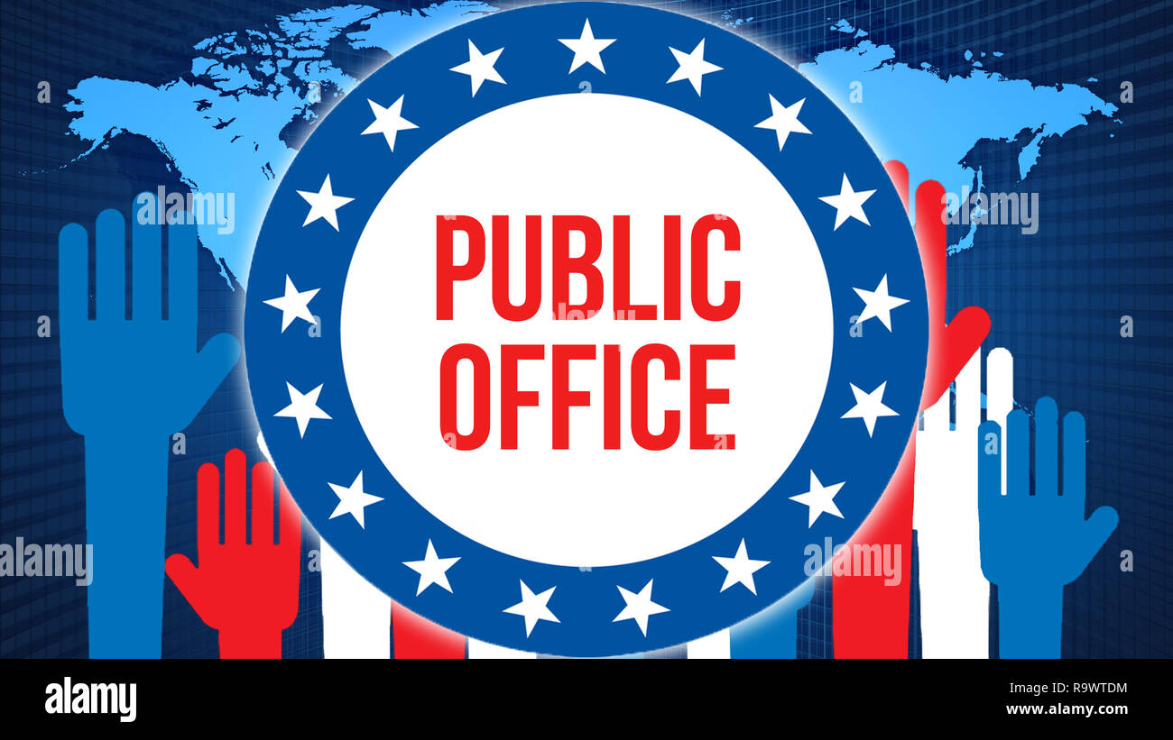 public office election on a World background, 3D rendering. World ...