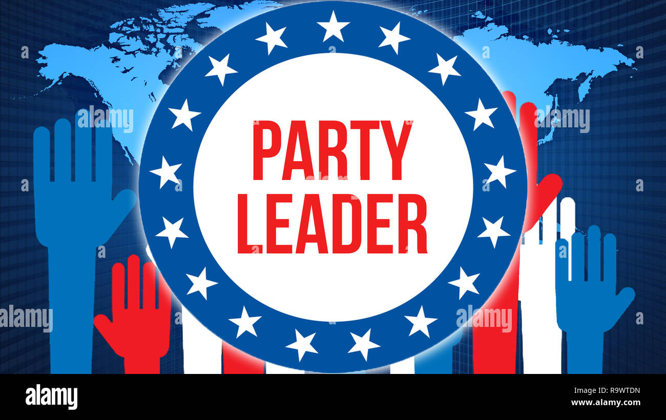 party leader election on a World background, 3D rendering. World ...
