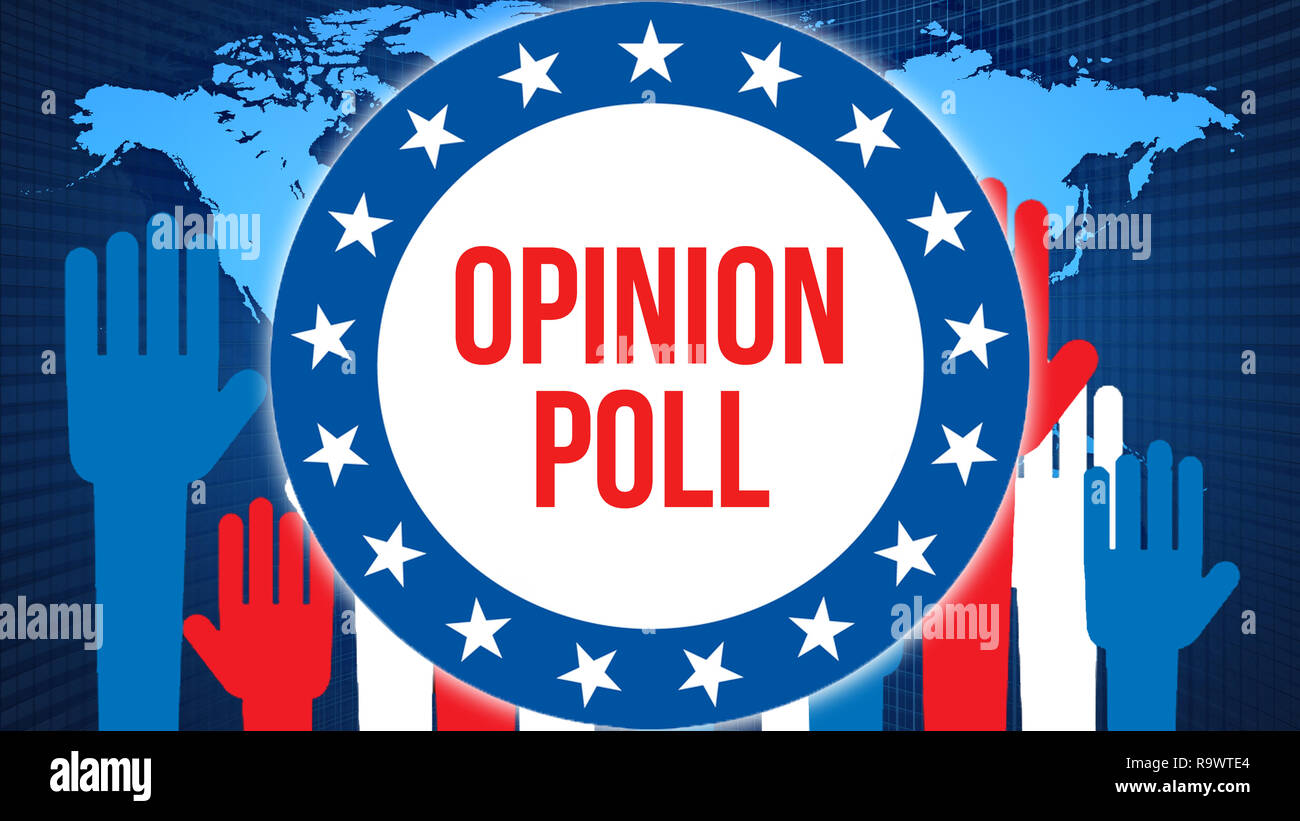 Opinion poll election on a USA background, 3D rendering. United States ...
