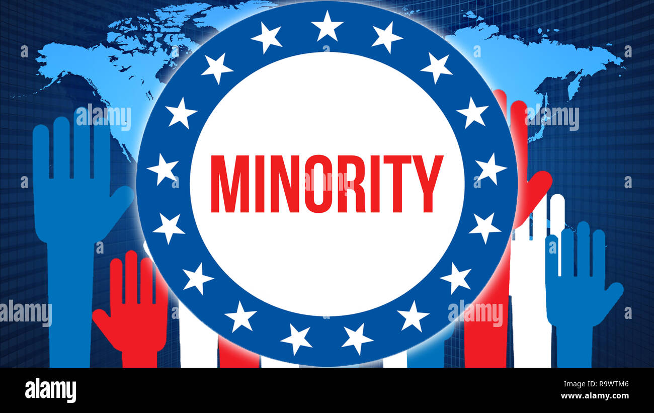 minority election on a World background, 3D rendering. World country ...