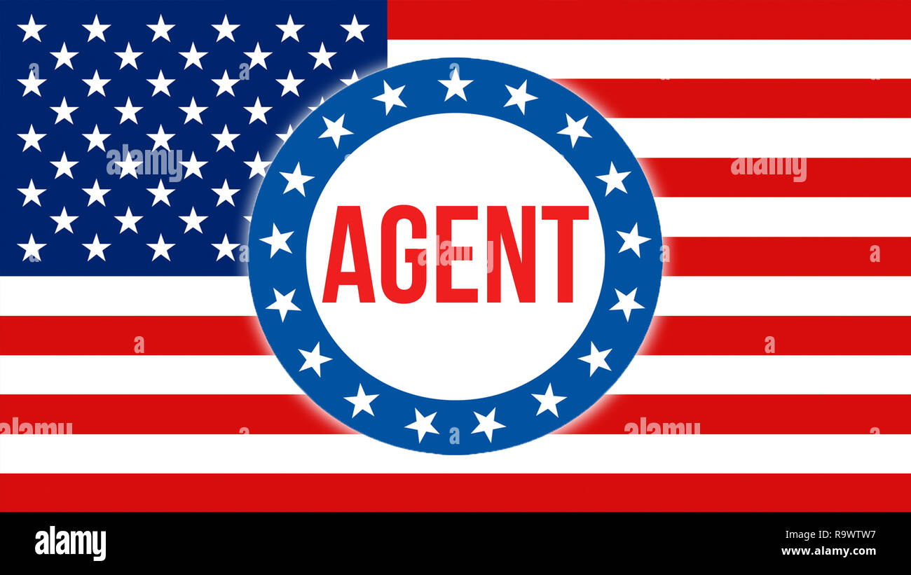 Agent election on a USA background, 3D rendering. United States of ...