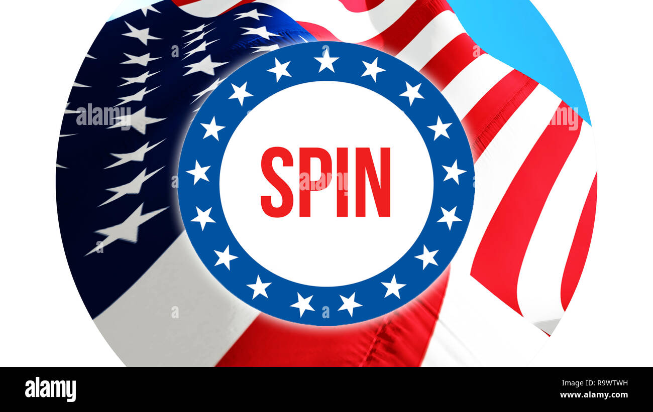 spin election on a USA background, 3D rendering. United States of ...