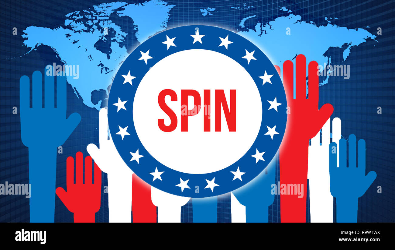 spin election on a World background, 3D rendering. World country map as ...
