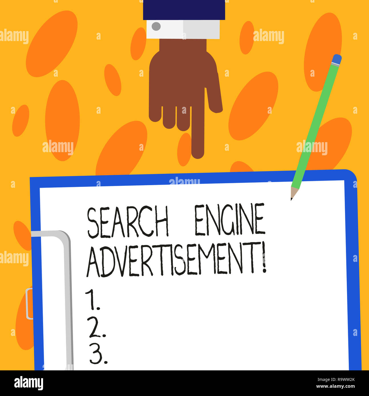 Text sign showing Search Engine Advertisement. Conceptual photo Placing ...