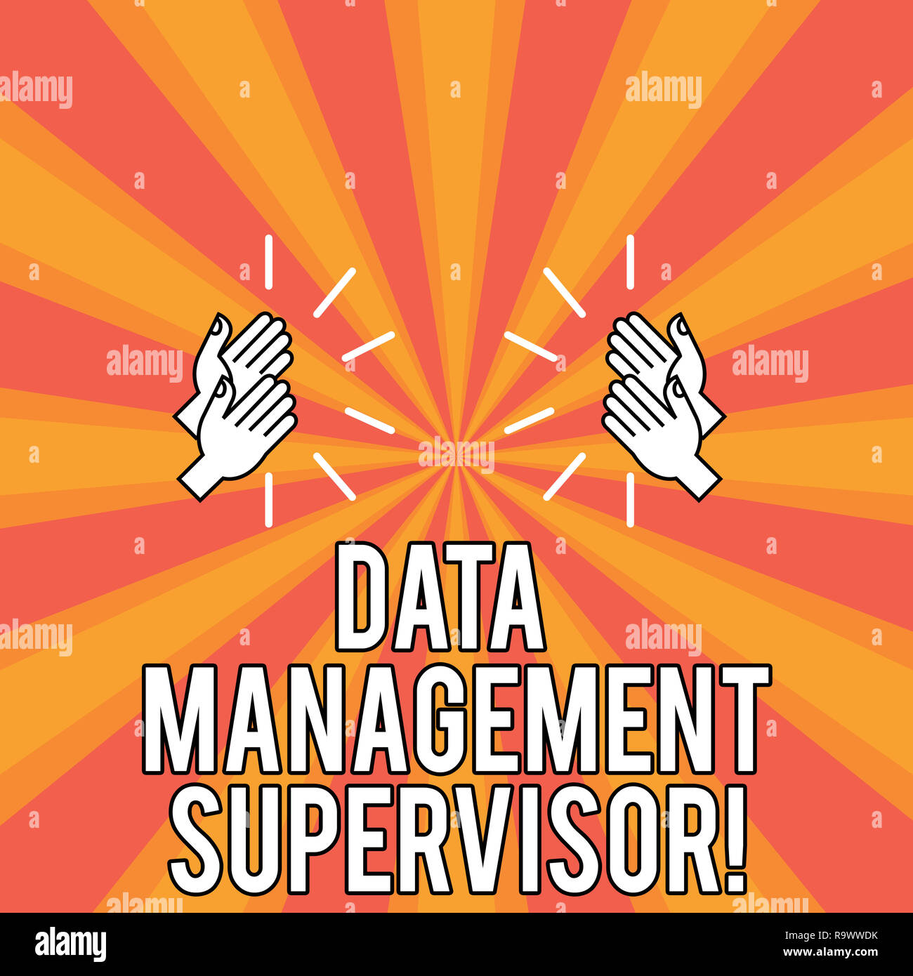 Handwriting text Data Management Supervisor. Concept meaning ensuring the efficient and ...
