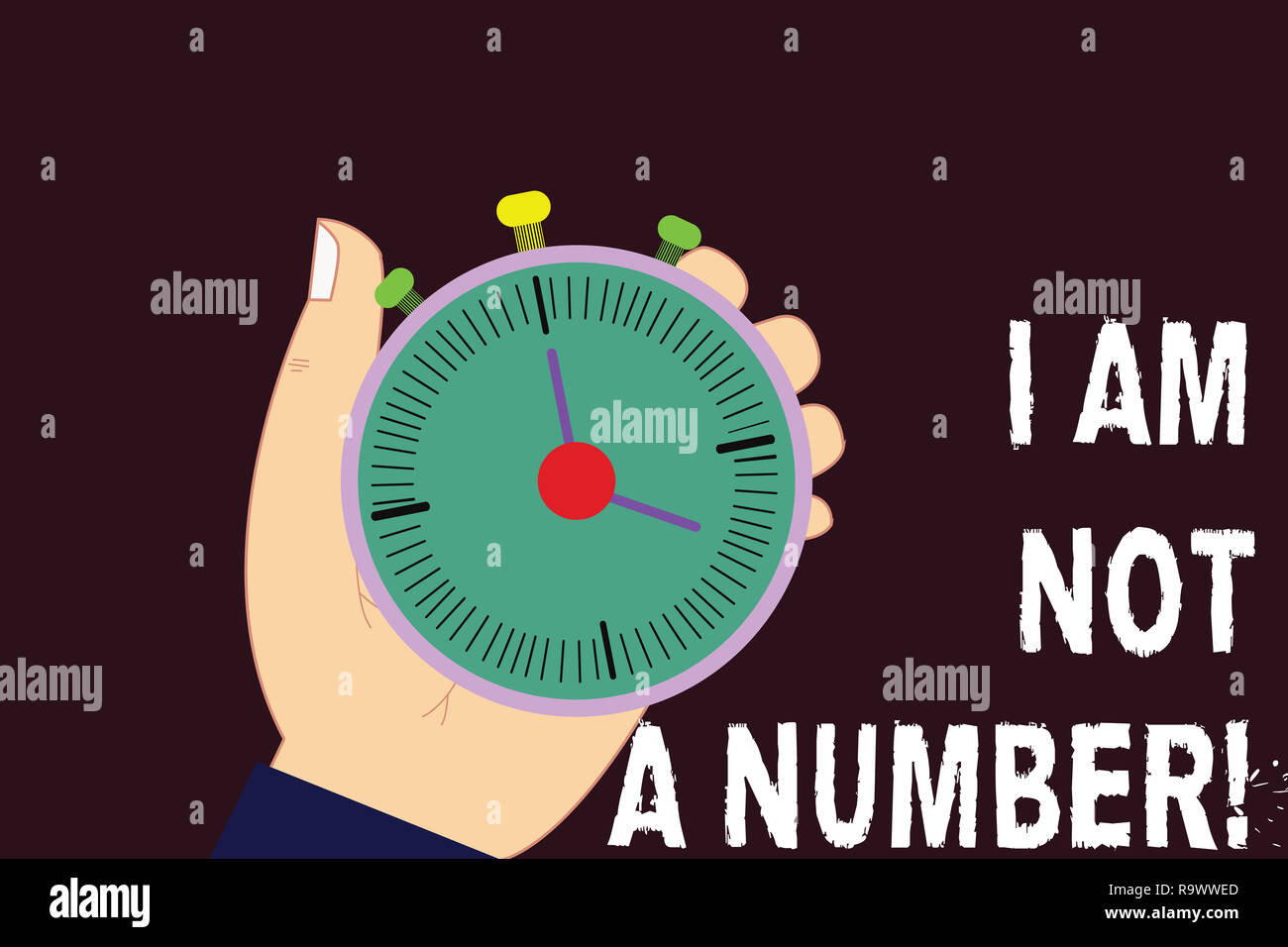 Text sign showing I Am Not A Number. Conceptual photo Equality fighting ...