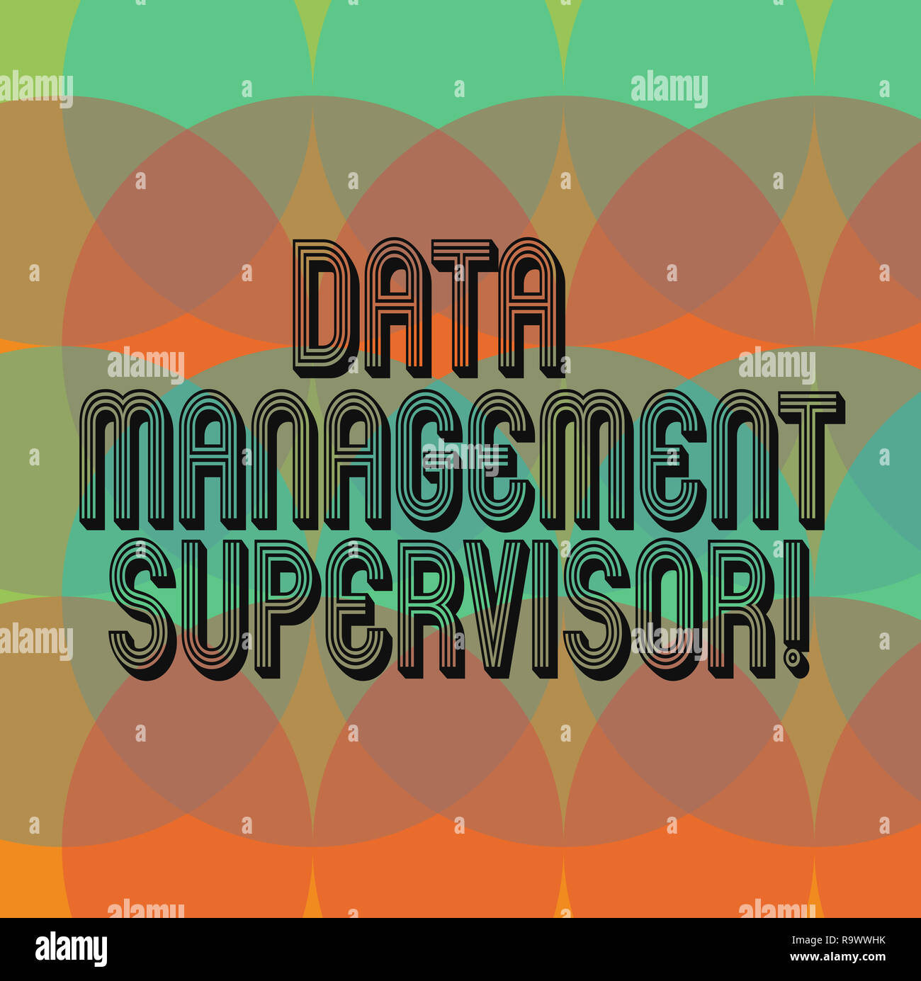Text sign showing Data Management Supervisor. Conceptual photo ensuring ...
