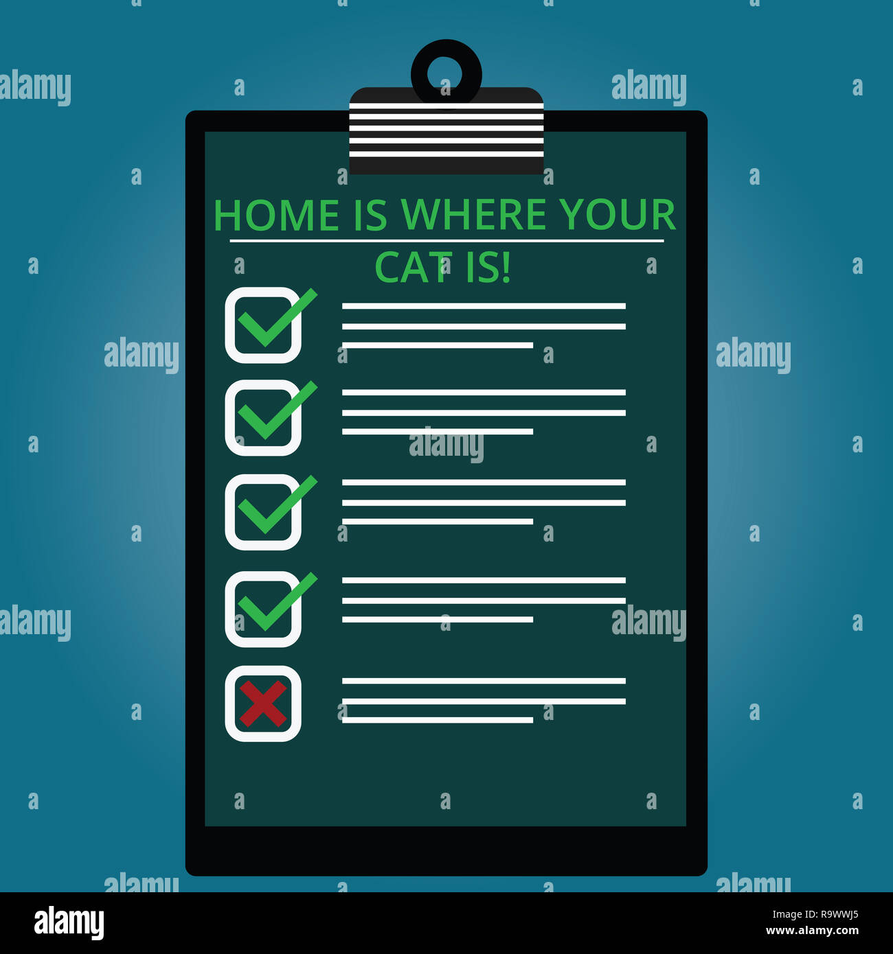 Writing note showing Home Is Where Your Cat Is. Business photo ...