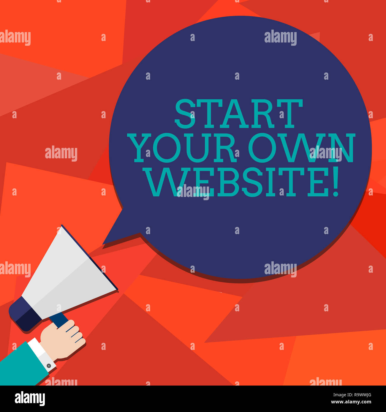 Conceptual hand writing showing Start Your Own Website. Business photo ...