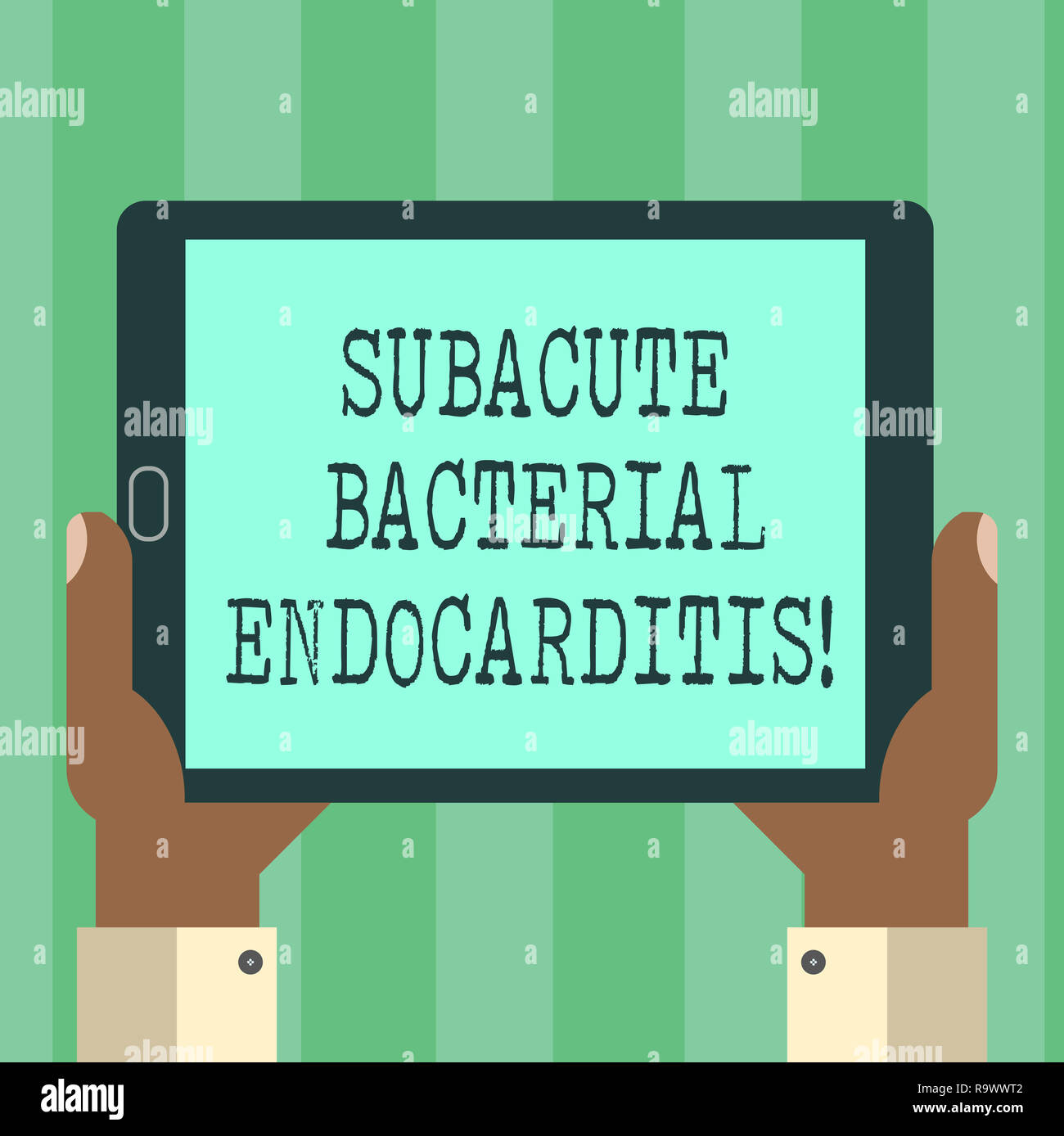 Handwriting text Subacute Bacterial Endocarditis. Concept meaning ...