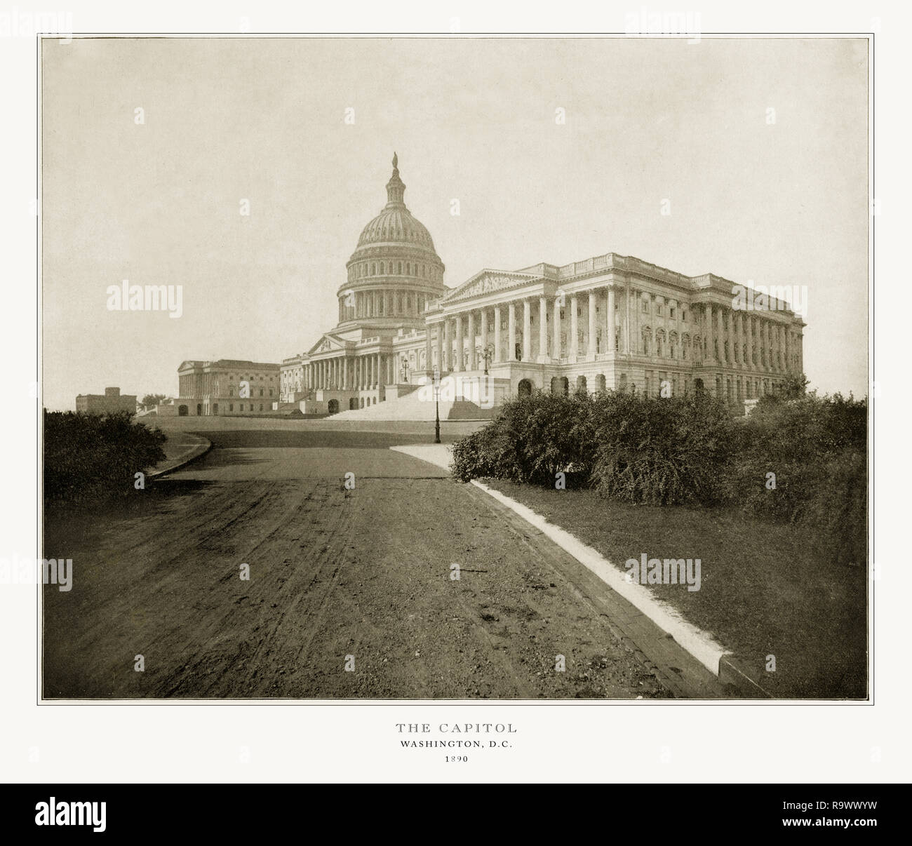 The U.S. Capitol, Washington, D.C., United States, Antique American ...