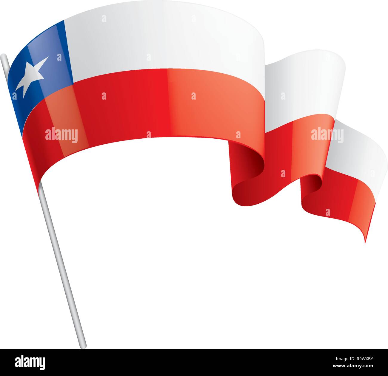 Flag chile realistic 3d Cut Out Stock Images & Pictures - Alamy