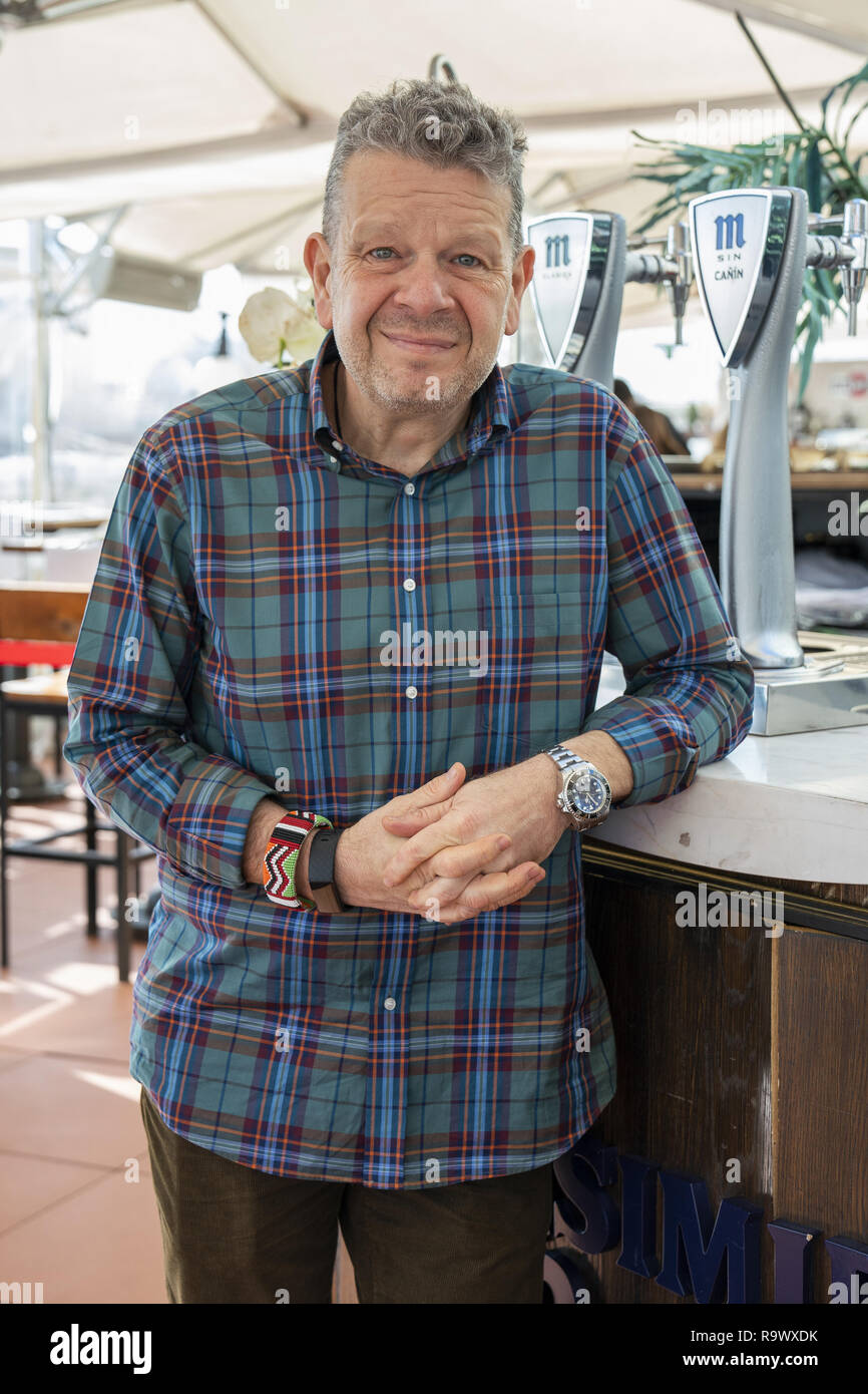 Chef Alberto Chicote poses during the presentation of the book RECETAS ...