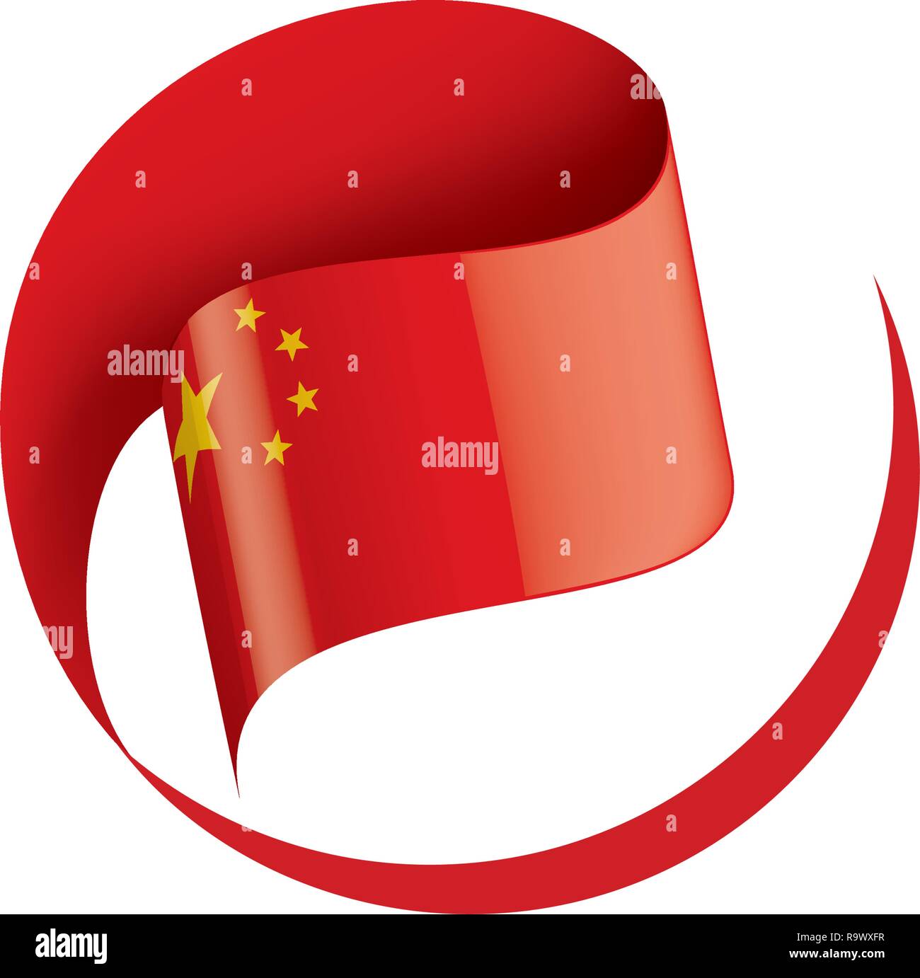 Waving chinese flag Stock Vector Images - Alamy
