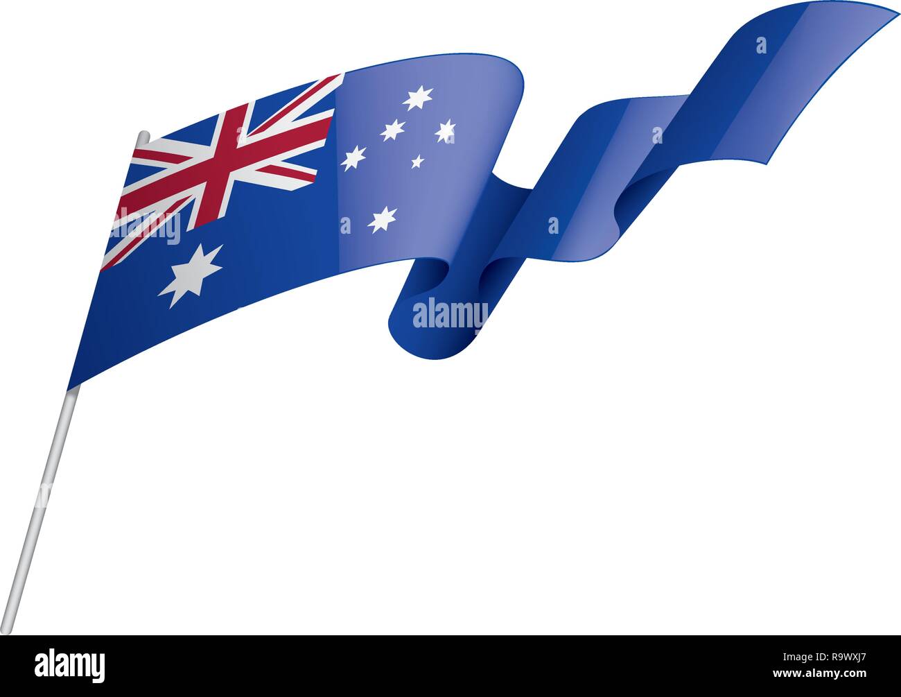 Australia flag, vector illustration on a white background Stock Vector ...