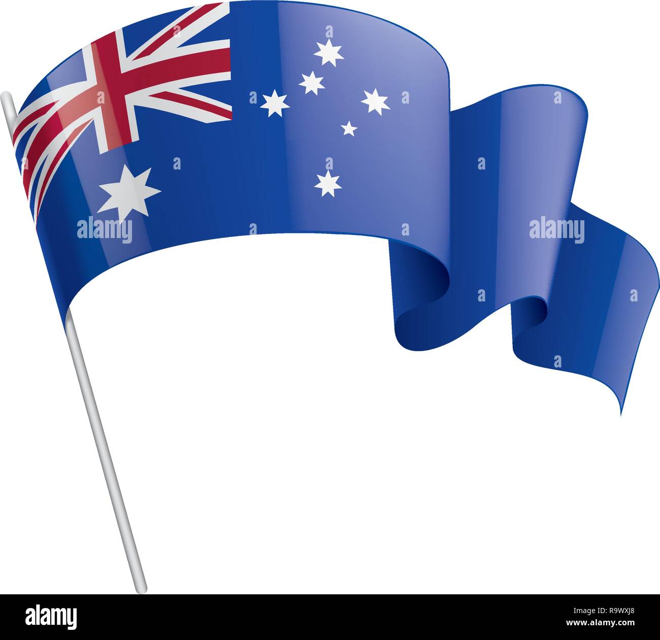 Australia flag, vector illustration on a white background Stock Vector ...
