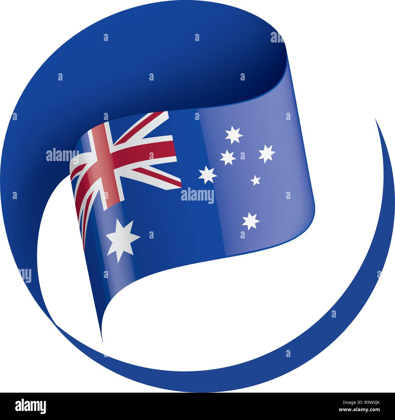 Australia flag, vector illustration on a white background Stock Vector ...