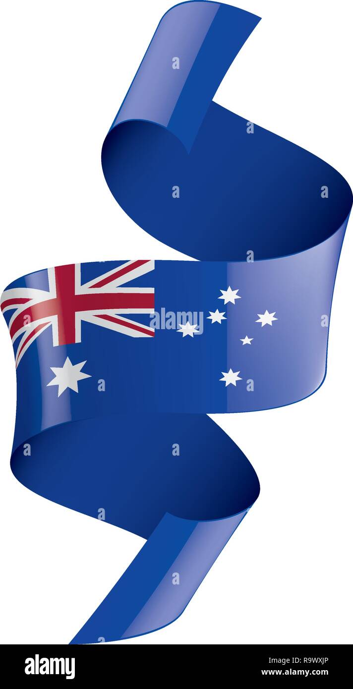 Australia flag, vector illustration on a white background Stock Vector ...