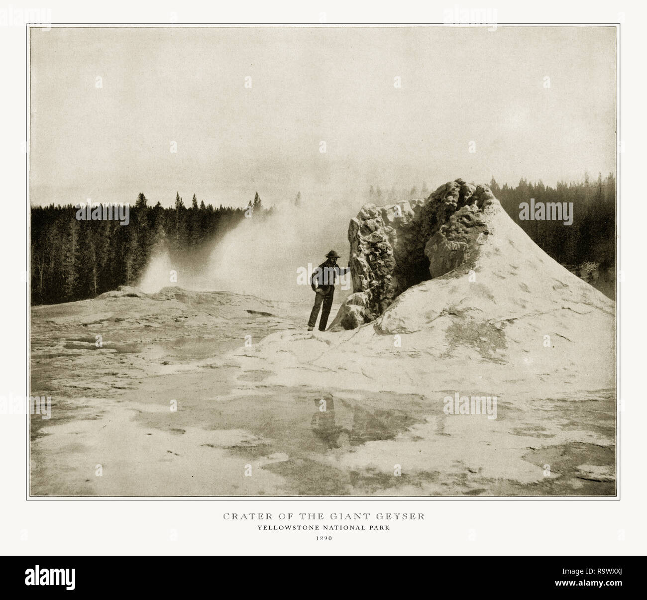 Crater of the Giant Geyser, Yellowstone National Park, Colorado, United ...