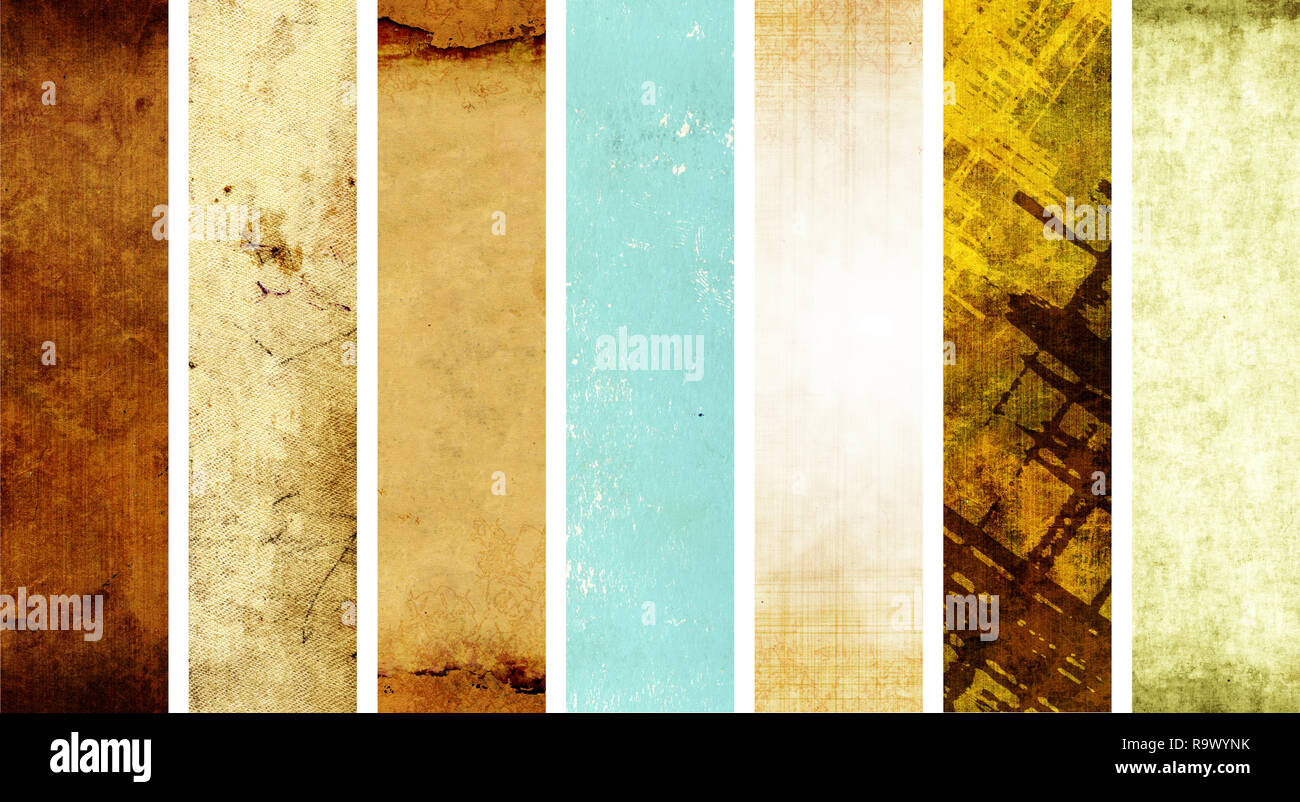 Collection banners with texture old paper Stock Photo - Alamy